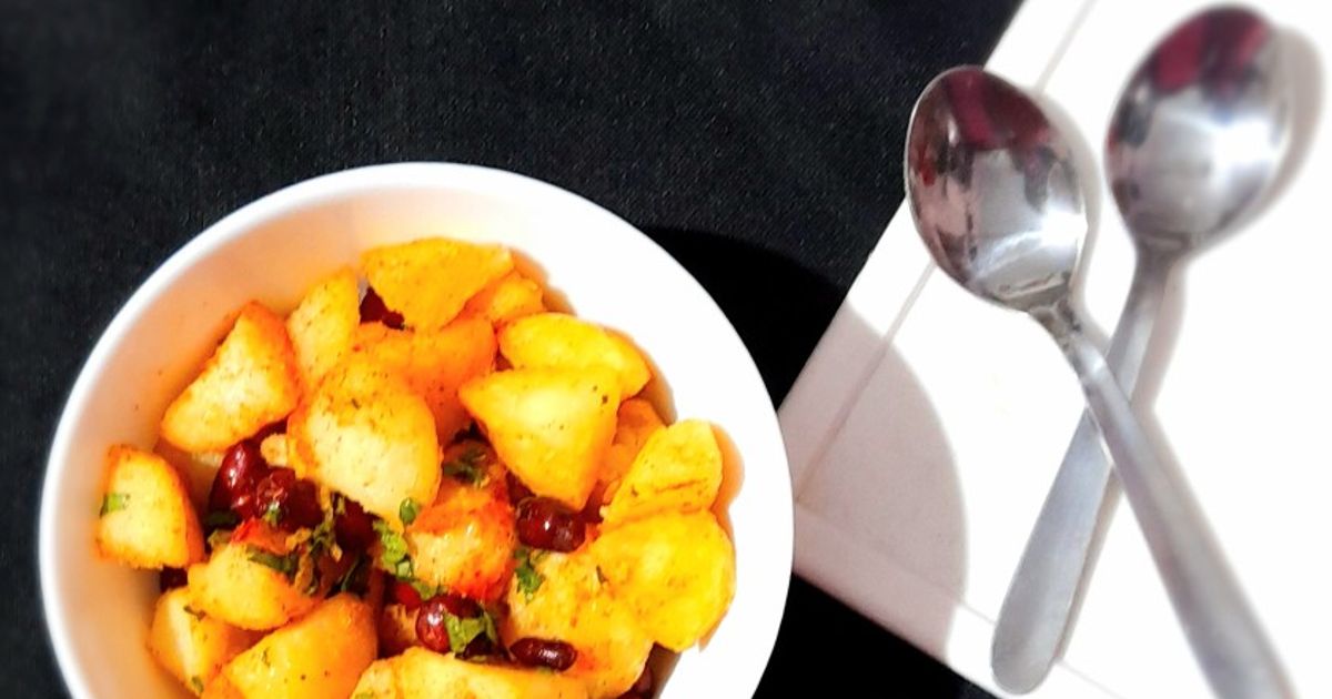 Crispy Fry Potato Chat Recipe by Sanuber Ashrafi - Cookpad