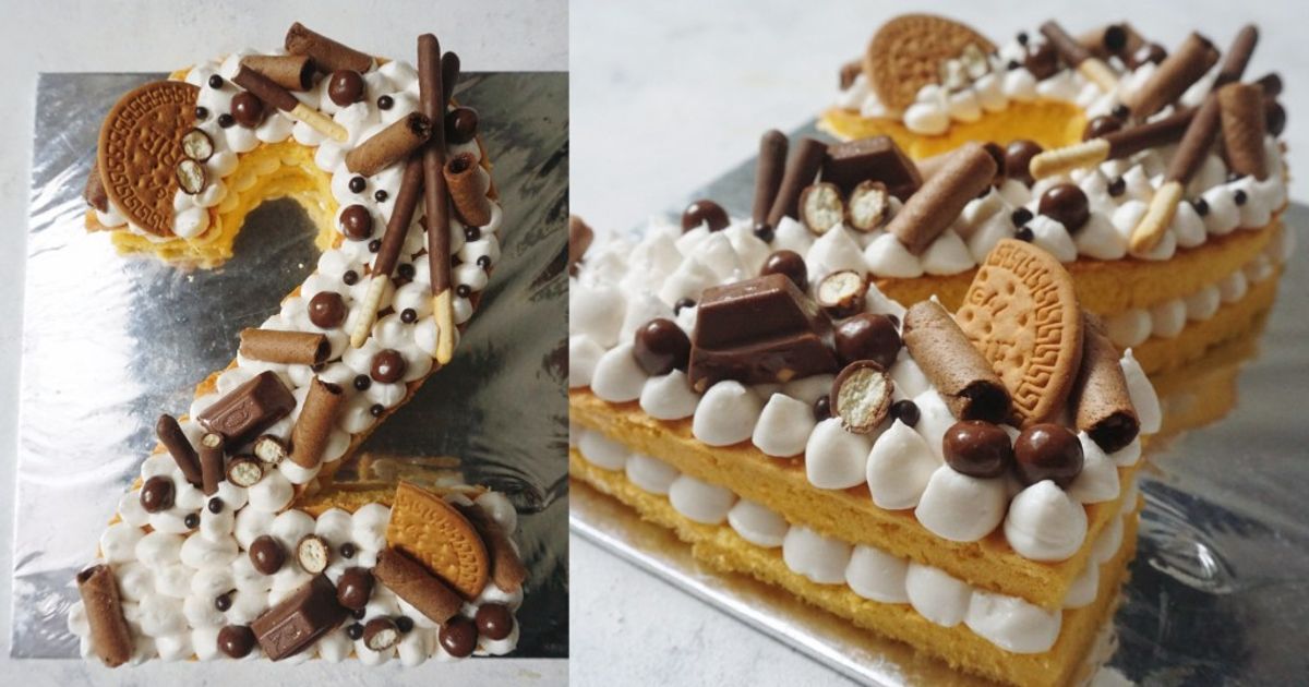Resep cake angka ulang tahun kekinian rumahan enak dan mudah - Cookpad