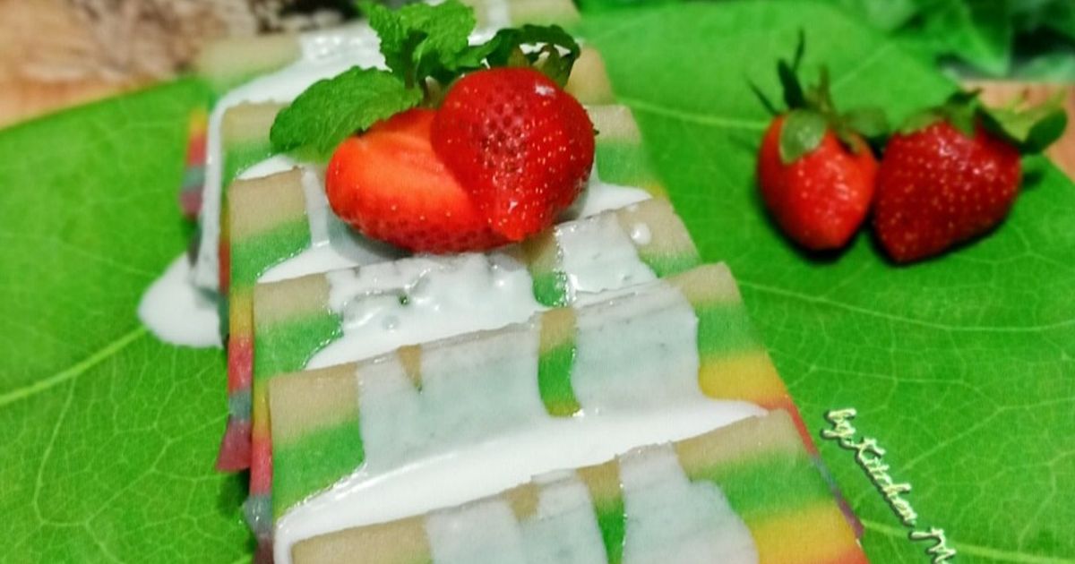 Resep Kue Pepe/Lapis Sagu Pelangi oleh Nia - Cookpad
