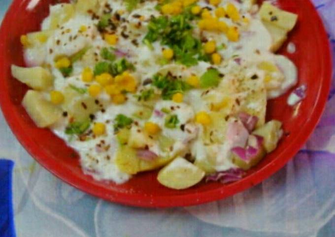 Aloo Curd Salad Recipe by Geeta Khurana - Cookpad