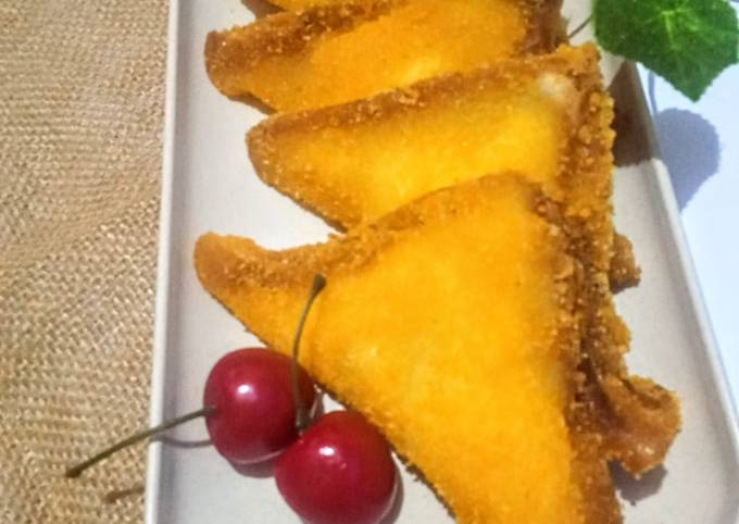Resep Roti tawar goreng isi fla susu oleh Fitri Yani - Cookpad