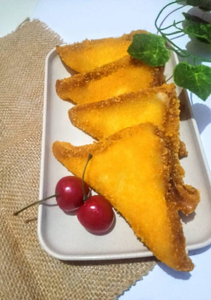 Resep Roti tawar goreng isi fla susu oleh Fitri Yani - Cookpad