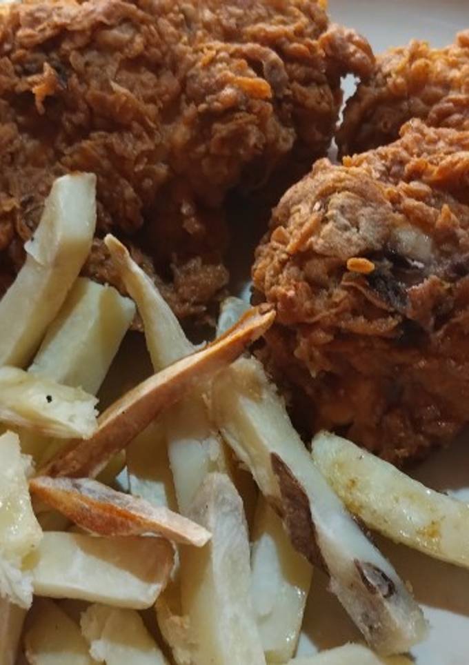Pollo 🍗 estilo KFC Receta de Jacqui- Cookpad