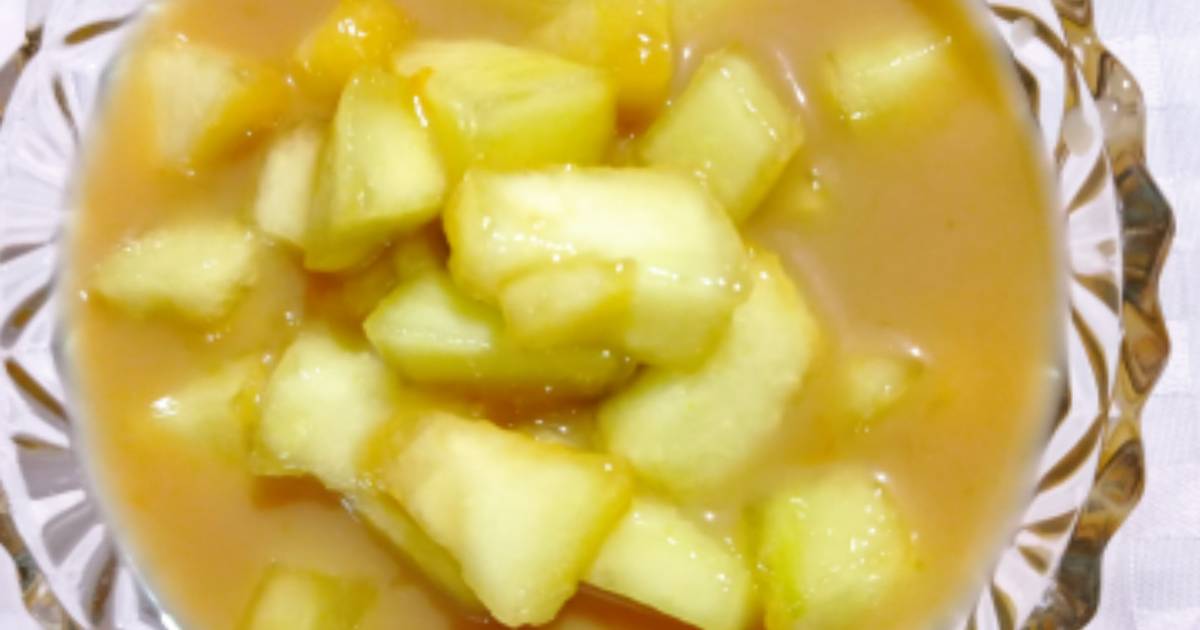 Melón con leche condensada y caramelo Receta de Chari Crzo- Cookpad