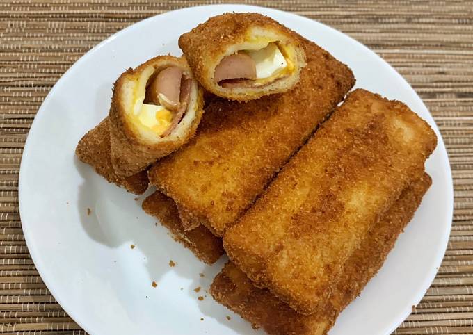 Resep Roti goreng smoked beef, sausage & mayo oleh Jesslyn - Cookpad