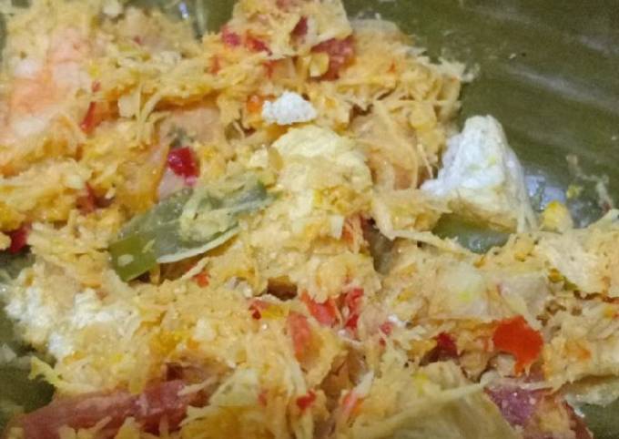 Resep Botok tahu tempe udang gremut cimut 😁 oleh ICHA #maCHAk - Cookpad