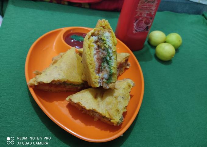 Stuffed bread pakora Recipe by Lavina Jacky Mohinani - Cookpad