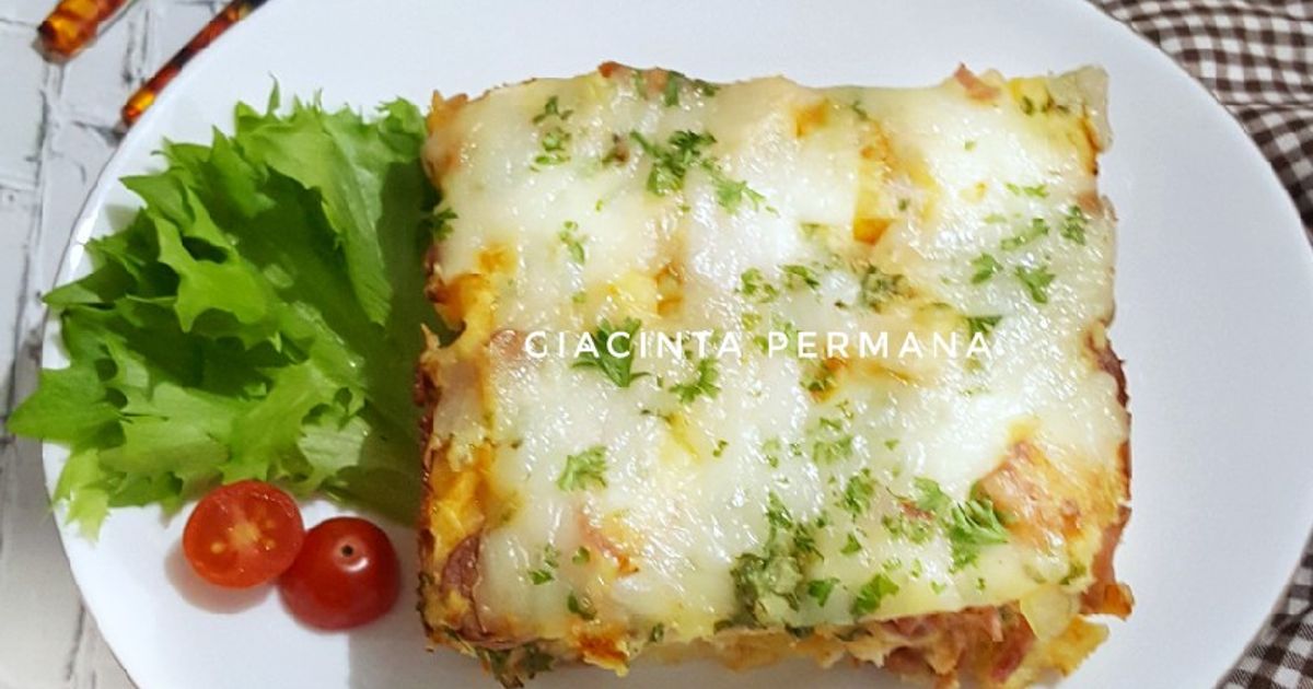 Resep garlic cheese bread pudding rumahan enak dan mudah - Cookpad