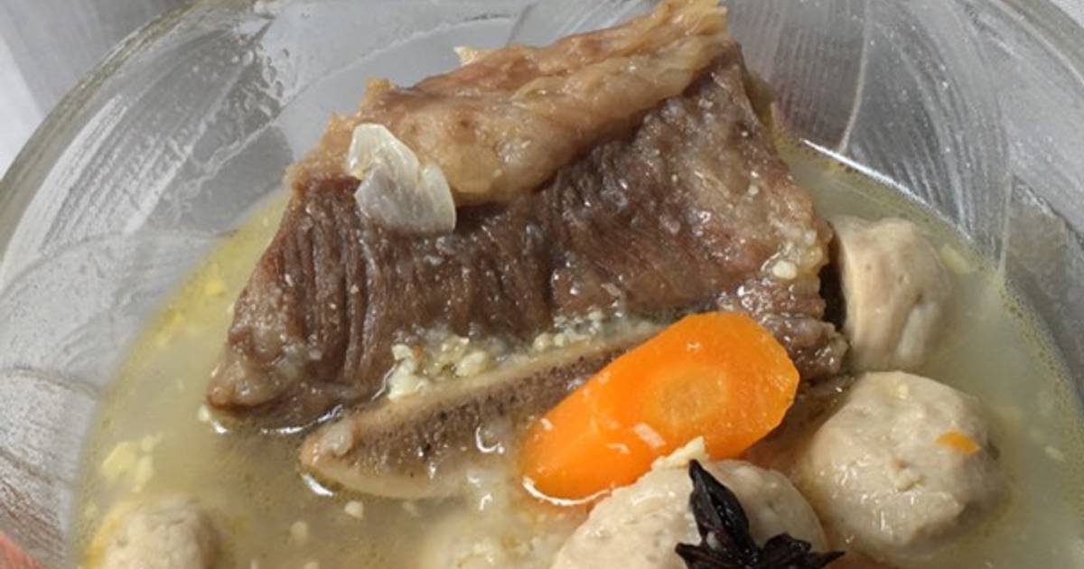 Resep Sop Iga Bakso Tanpa Presto oleh Annisa Shabrina - Cookpad