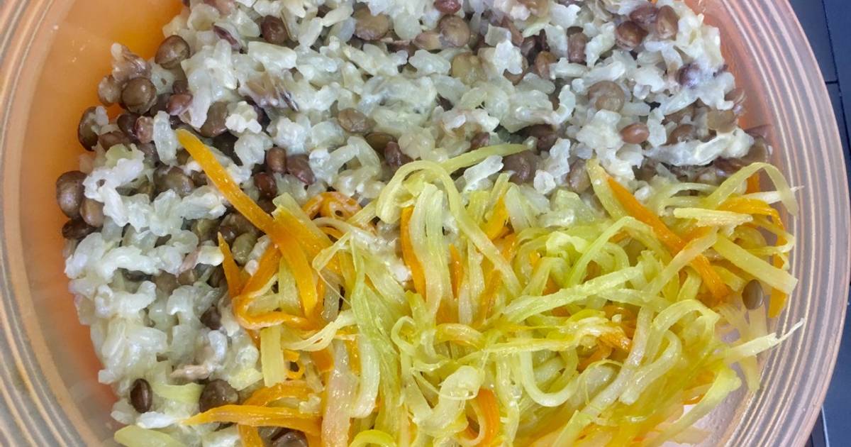 Organic rice with split peas and steamed vegs Recipe by Refiloe Dudu ...