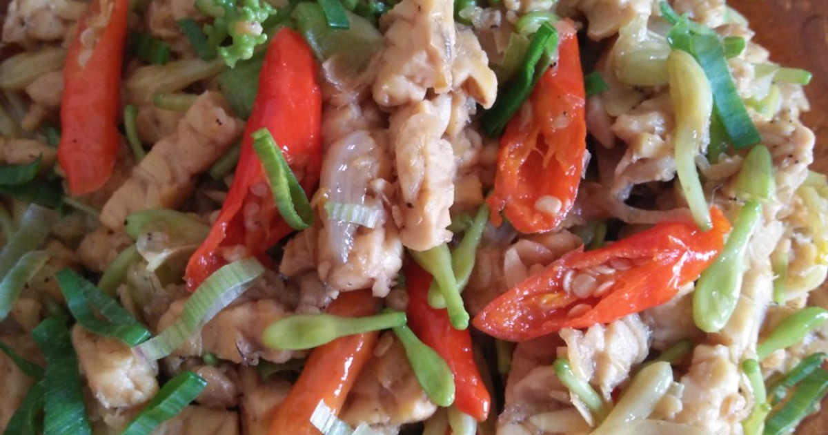 Resep Oseng Tempe & Bunga Pepaya oleh Selfi_IrawatiSelfi - Cookpad