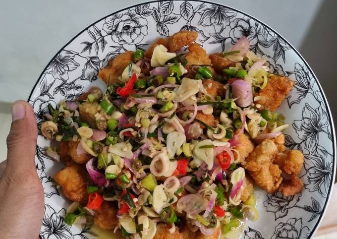 Resep Ayam pop corn sambal matah oleh Kartika Merliana - Cookpad