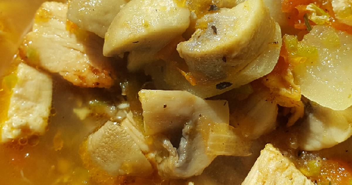 Hongos con pollo en salsa de jitomates asados Receta de j.floresdeulloa ...