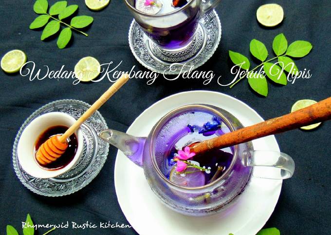 Resep Wedang Kembang Telang Jeruk Nipis oleh Wids Kitchen 🍀🌷 - Cookpad