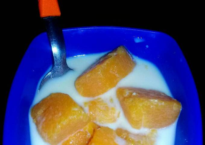 Calabaza con leche Receta de Edy Ruiz- Cookpad