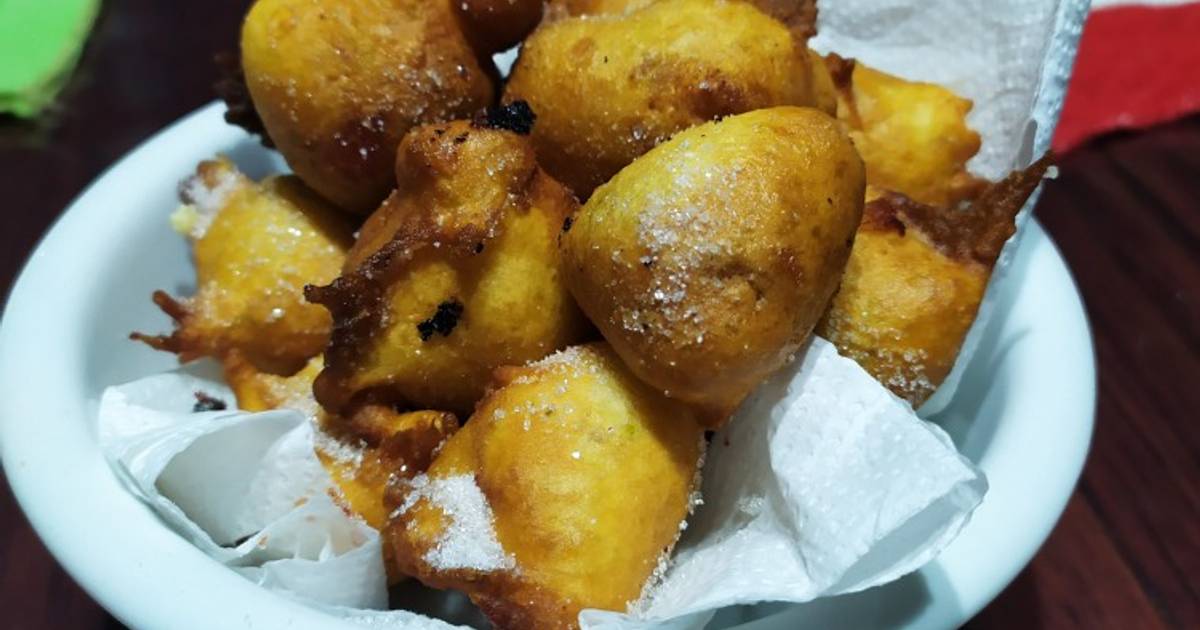 Buñuelos relleno con membrillo Receta de Isaura Sanchez- Cookpad
