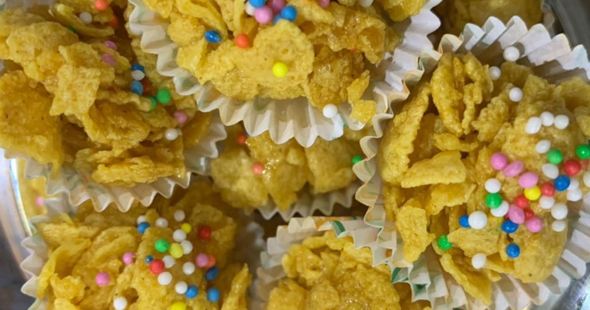 Honey Joy (Cornflake Cookies) Recipe By Purple Acied