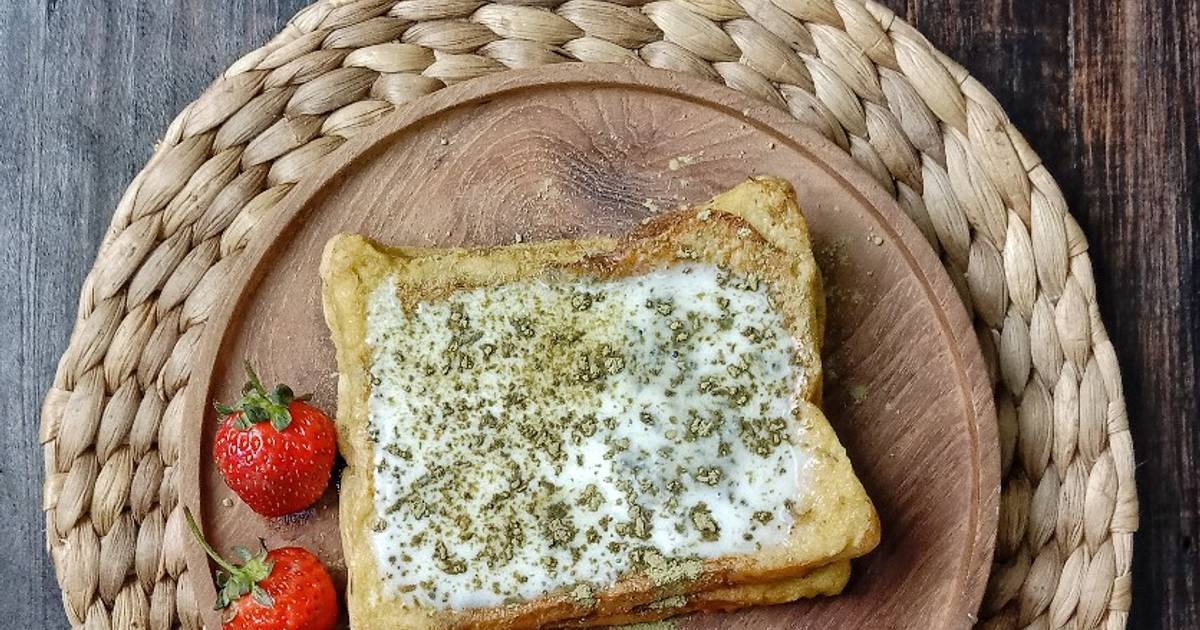 Resep Greentea lava toast oleh Dapoerliandra - Cookpad