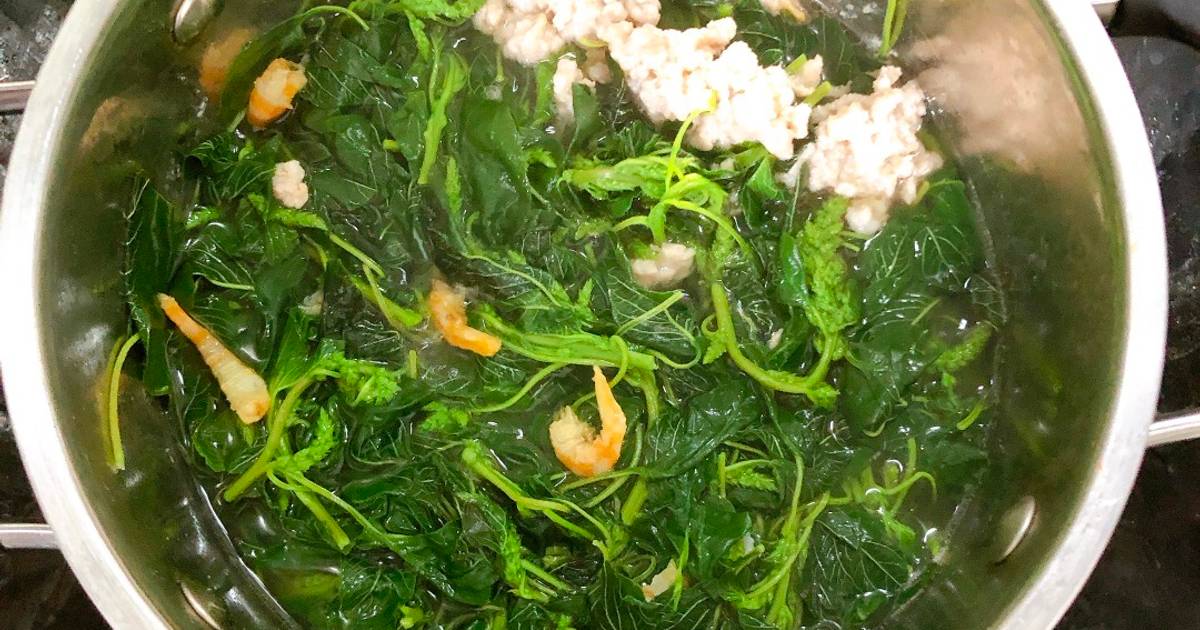 Cách Làm Món Rau rền cơm nấu tôm thịt của Thái Huyền - Cookpad