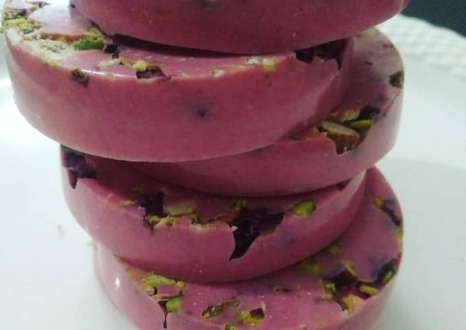 Rose Pista Chocolate fudge Recipe by DrSwati Verma - Cookpad
