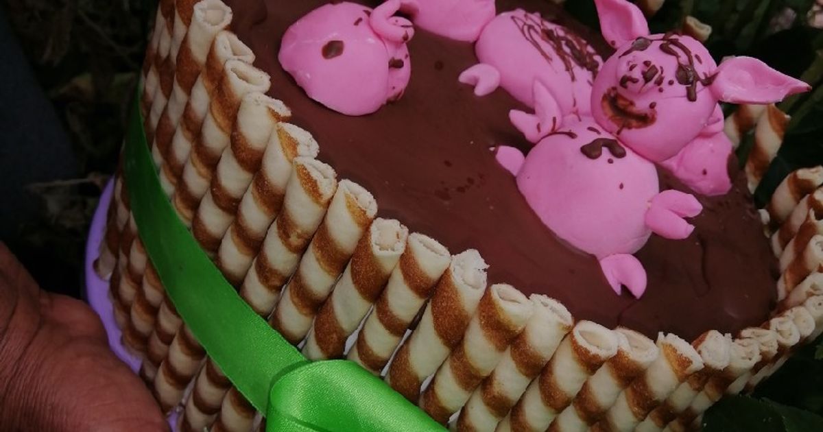 Pastel Mármol Con Temática De Cerditos 🐷🍰🎂 Receta de Kevin Arango👨‍🍳 ...