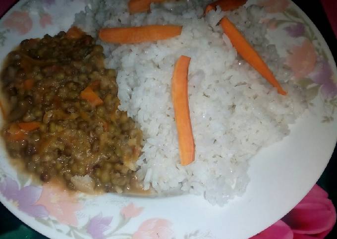 Rice with green grams (ndengu) Recipe by Emily Ogolla - Cookpad