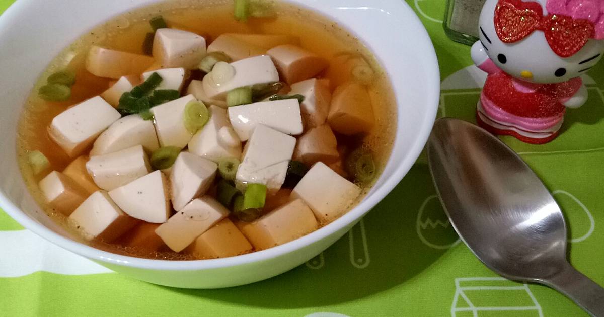 Resep 324. Japanese clear soup aka Sop tahu ala hokben oleh Istikah ...