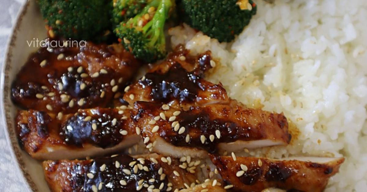 Resep Korean Chicken Rice (Doenjang Dakgui) 😋👍 oleh Vita Jaurina - Cookpad