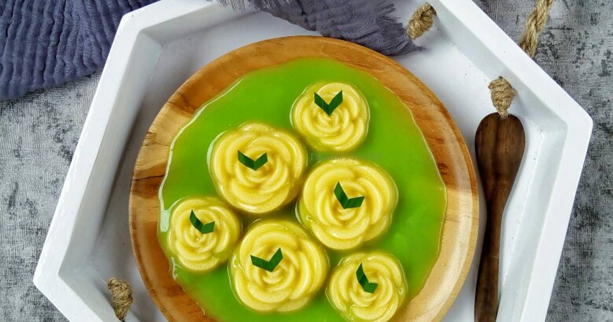 Resep Puding Jagung Vla Pandan oleh Imaami - Cookpad