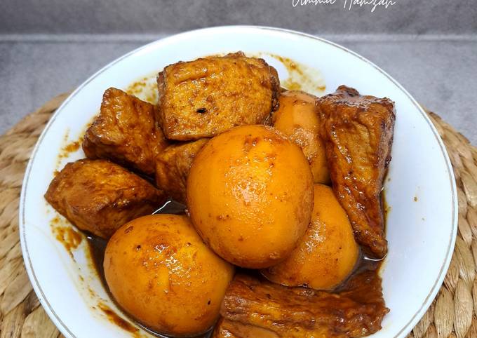 Resep Semur Telur Tahu Kecap oleh Ayu Umha - Cookpad