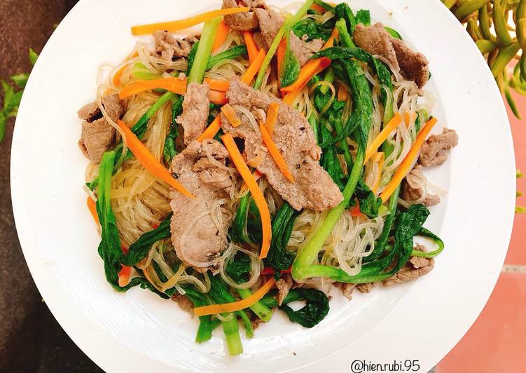 Cách Làm Món Miến xào bò của Hiền Rubi - Cookpad
