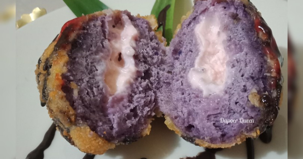 Resep Yogurt Goreng Bomboloni Ubi Ungu oleh Dapoer Queen - Cookpad