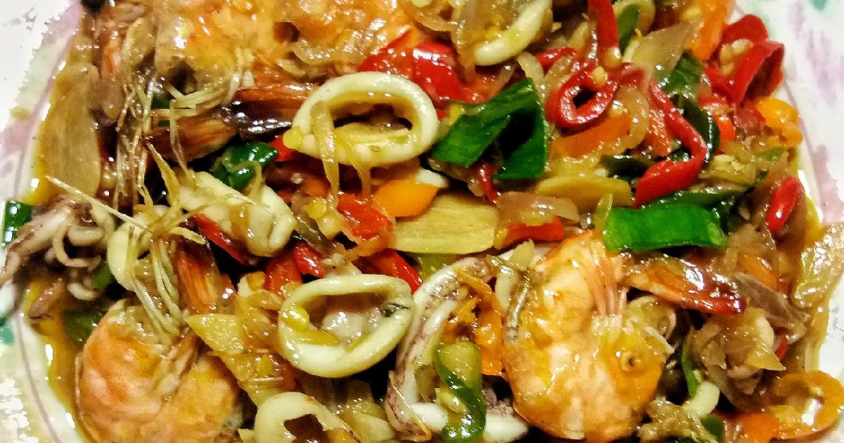 Resep Seafood Masak Pelangi oleh sefia - Cookpad