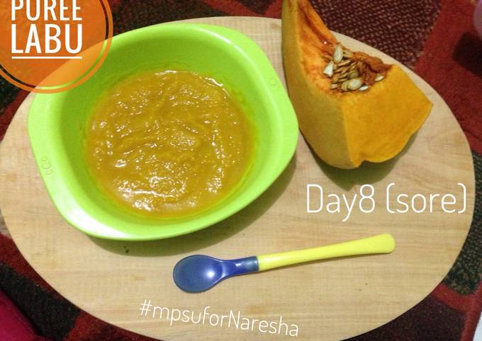 Resep Puree Labu Kuning (menu tunggal 6m) MPASI oleh Iyus Sugesti - Cookpad