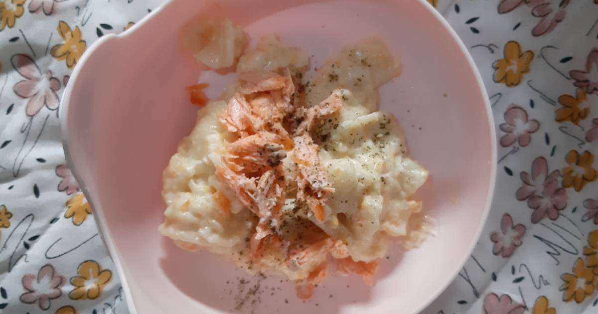 Resep Salmon Mac and Cheese (MPASI 12M+) oleh Jasmine Karissa - Cookpad