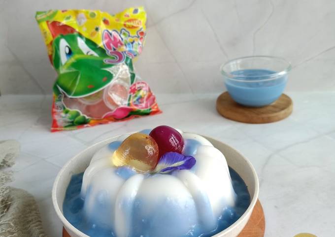 Resep Puding Jelly Kelapa Vla Bunga Telang Oleh Isnawati Cookpad