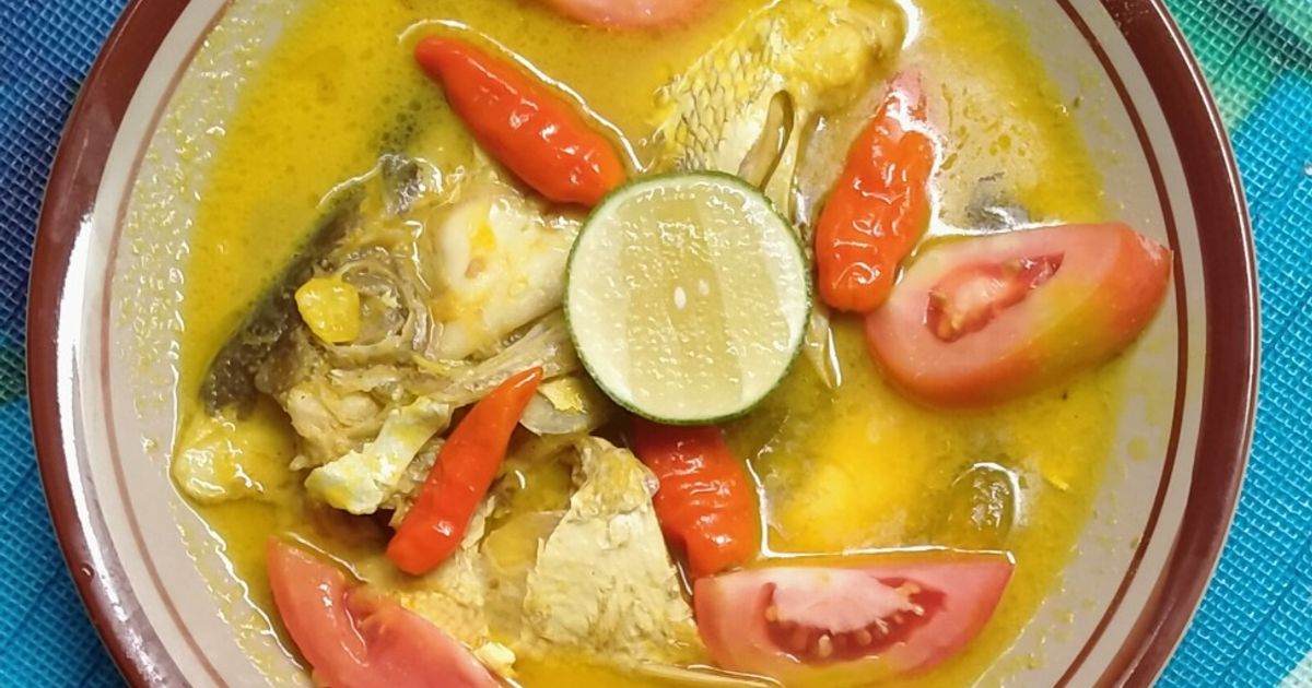 Resep Ikan Kakap Kuah Kuning Asam Segar Tanpa Santan oleh Zakiyah siti ...