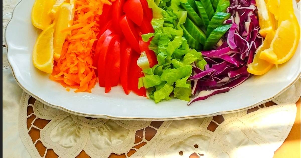 طرز تهیه دیزاین ساده سالاد🥗🍅🥕🥬🥒 ساده و خوشمزه توسط Parisa darchiniyan ...