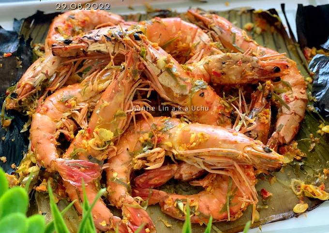 Resipi Pais Udang Sarawak (Udang Panggang Sesar Unjur) oleh Sesimple ...