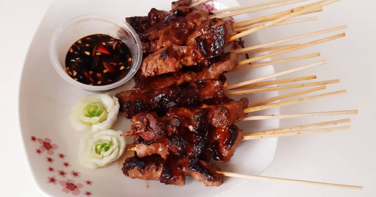Resep Sate sapi simple pake pan stone(#424) oleh angel aje 💟 - Cookpad