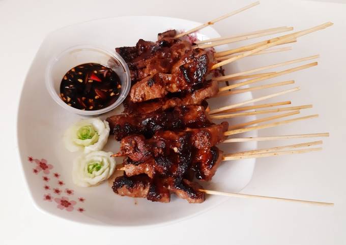 Resep Sate sapi simple pake pan stone(#424) oleh angel aje 💟 - Cookpad