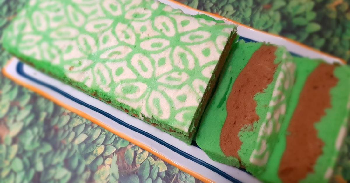 Resep 474. Batik Cake Coklat Pandan oleh tehitaa - Cookpad