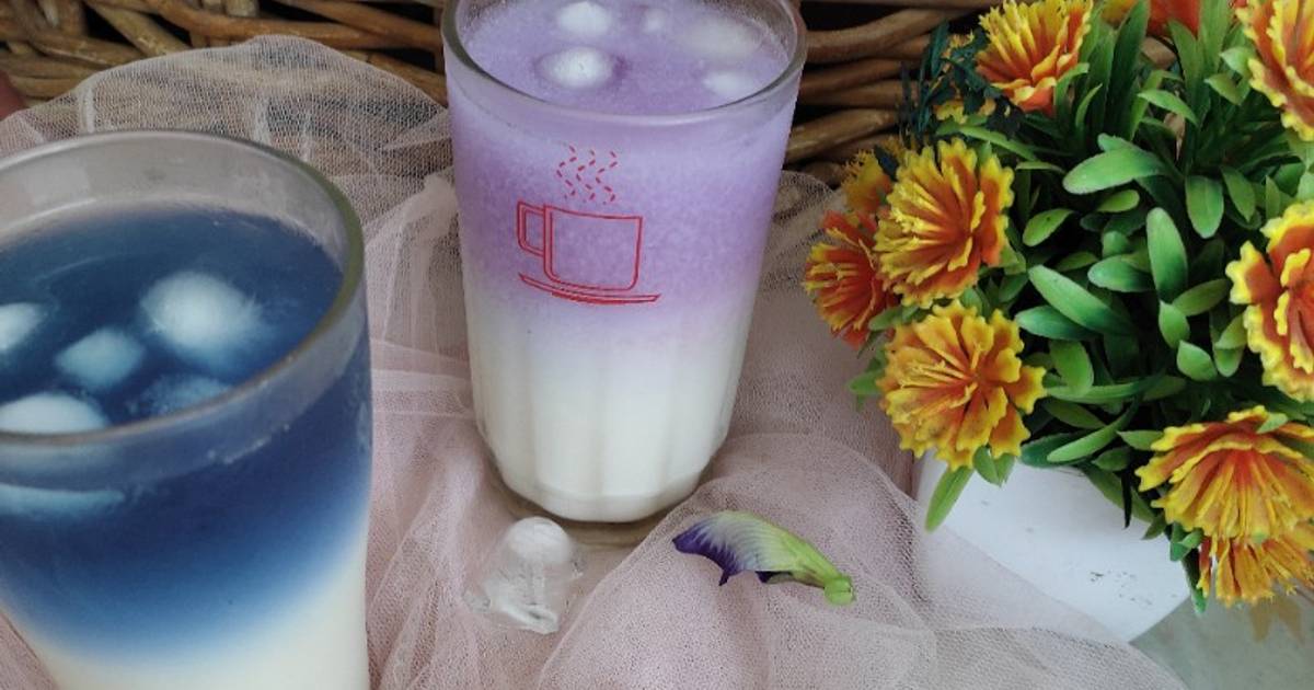 Resep Es Susu Bunga Telang oleh lina NH - Cookpad