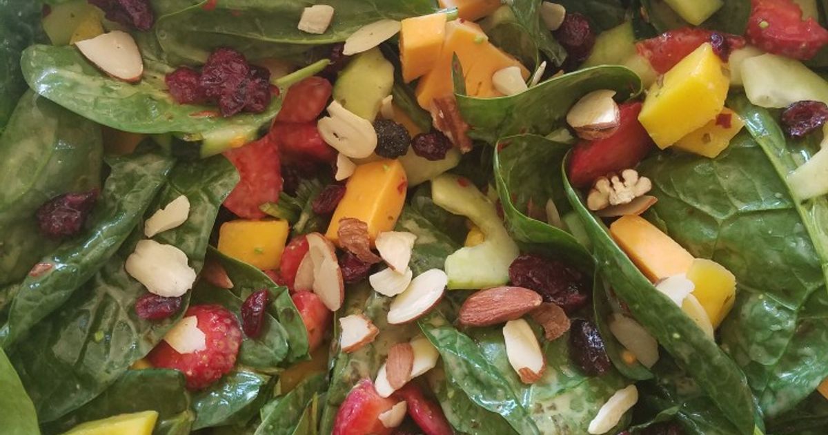 Espinaca-mango-almendras - 17 recetas caseras- Cookpad