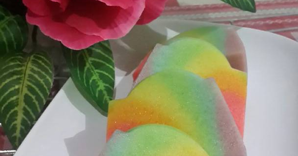 Resep Puding Roti Rainbow oleh Lulun Praptini - Cookpad
