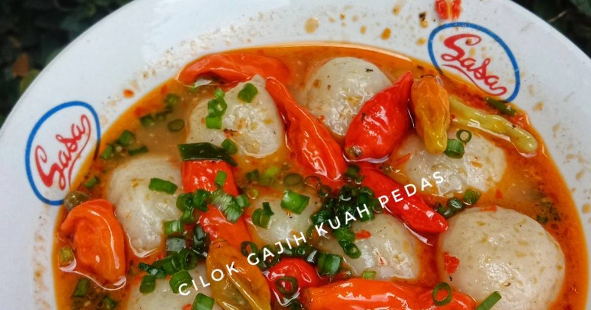 Resep Cilok gajih kuah pedas oleh Jeung Nit - Cookpad