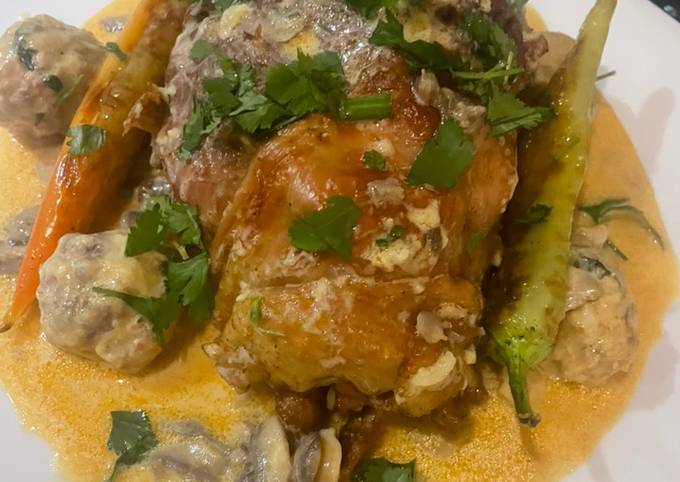 طريقة عمل فخذ داند محشي على اصولها بطريقة سهلة وسريعة من ghrib romaissa ...