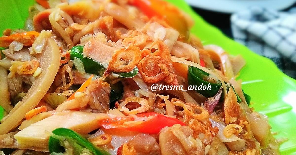 21 resep tumis rebung rebon enak dan mudah - Cookpad