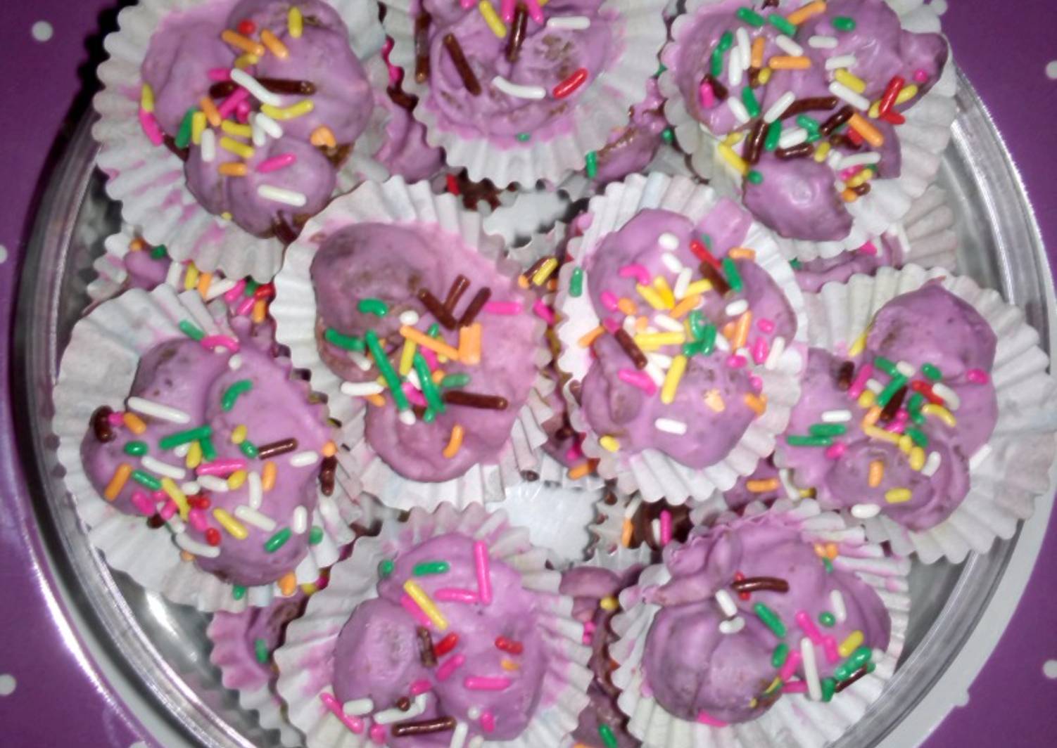 Resep Coco Crunch Coklat Ungu Toping Meses oleh Violeta - Cookpad