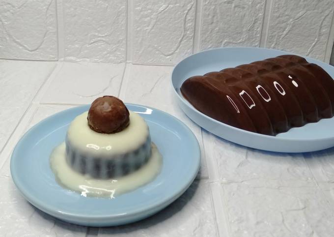 Resep Pudding coklat Fla vanilla oleh Bunda Satria - Cookpad